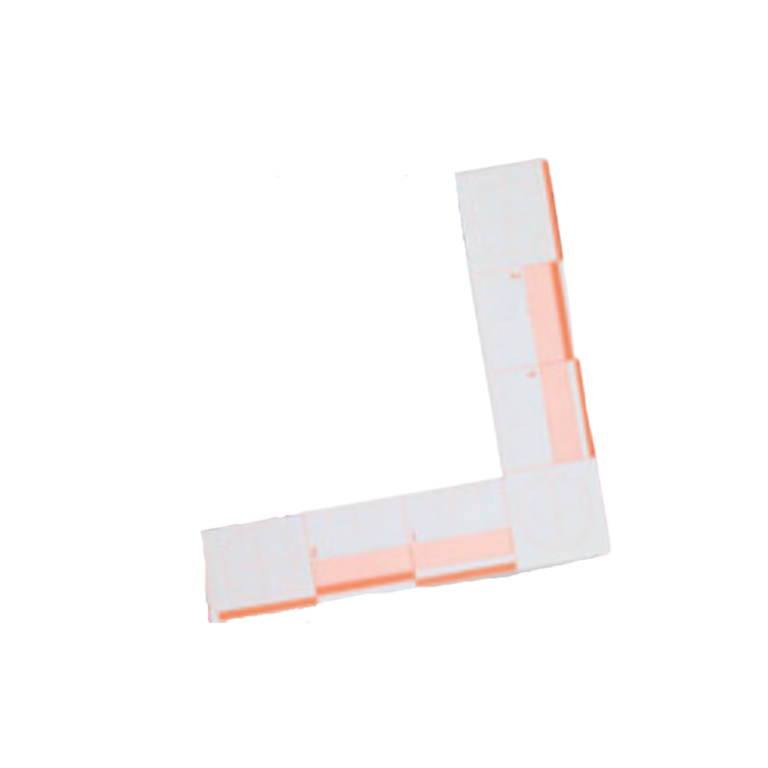 Fluorescent L-Shaped Scale (Inches) - TBS0126 - Tetra Scene Of Crime