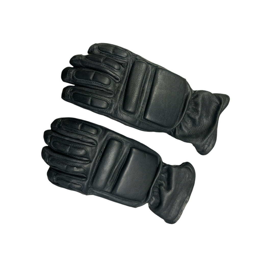 Genuine Ex Police Riot Public Order Gloves Black - Tetra Scene Of Crime